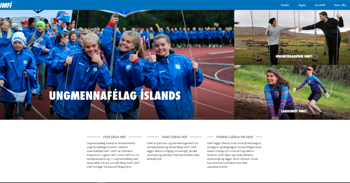 Ný vefsíða UMFÍ komin í loftið - Ungmennafélag Íslands