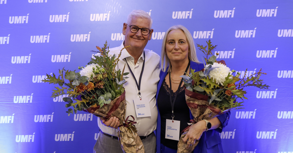 Klara og Ómar sæmd Gullmerki UMFÍ - Ungmennafélag Íslands