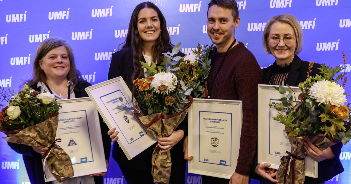 Fjögur félög fengu Hvatningarverðlaun UMFÍ - Ungmennafélag Íslands